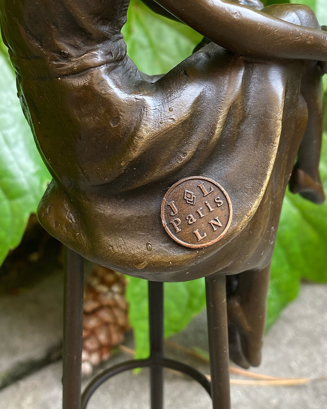 Luxury Bronze Statue of Woman With a Hat on Chair Decoration - Etsy