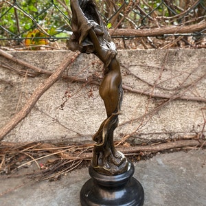 Luxury Mature Bronze Statue of Dancer Woman With a Scarf Decoration ...
