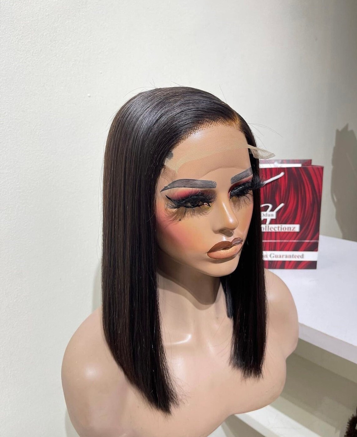 Bone Straight BOB Closure Wig. Trendy Customised Glueless Easy to Wear ...