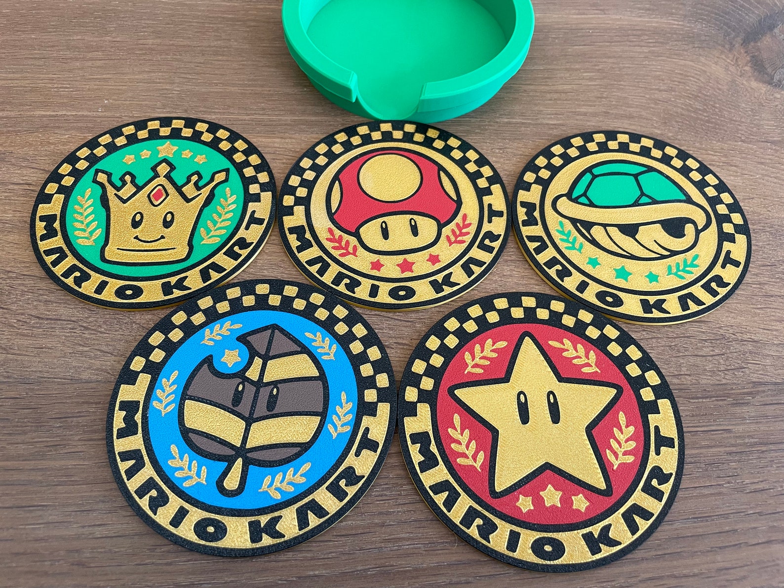 Mario Kart Coaster Set / With Holder / Game Room / Gift Idea - Etsy