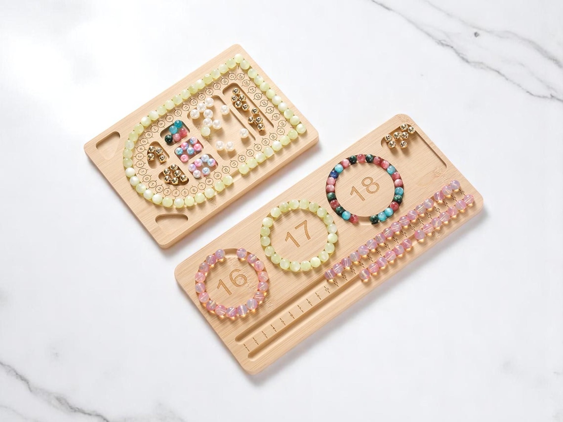 Bamboo Beading Board: Flocked Jewelry Design Tray - Etsy