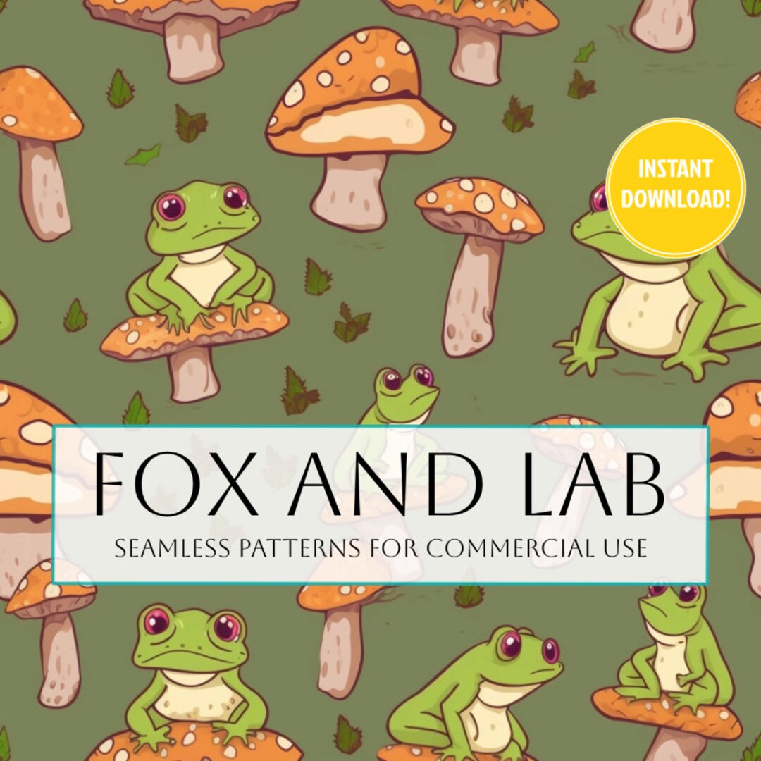 Frogs Seamless Pattern, Toads Repeat Pattern, Cute Cartoon Frogs ...