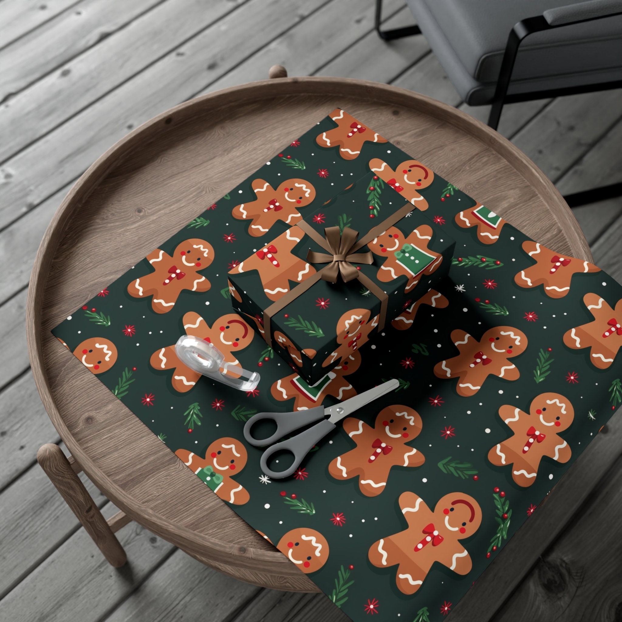 Gingerbread Man Seamless Pattern, Gingerbread Cookies, Christmas Repeat ...