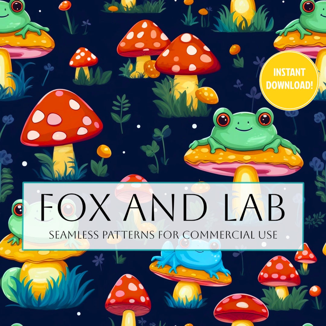 Frogs Seamless Pattern, Toads Repeat Pattern, Cute Cartoon Frogs ...