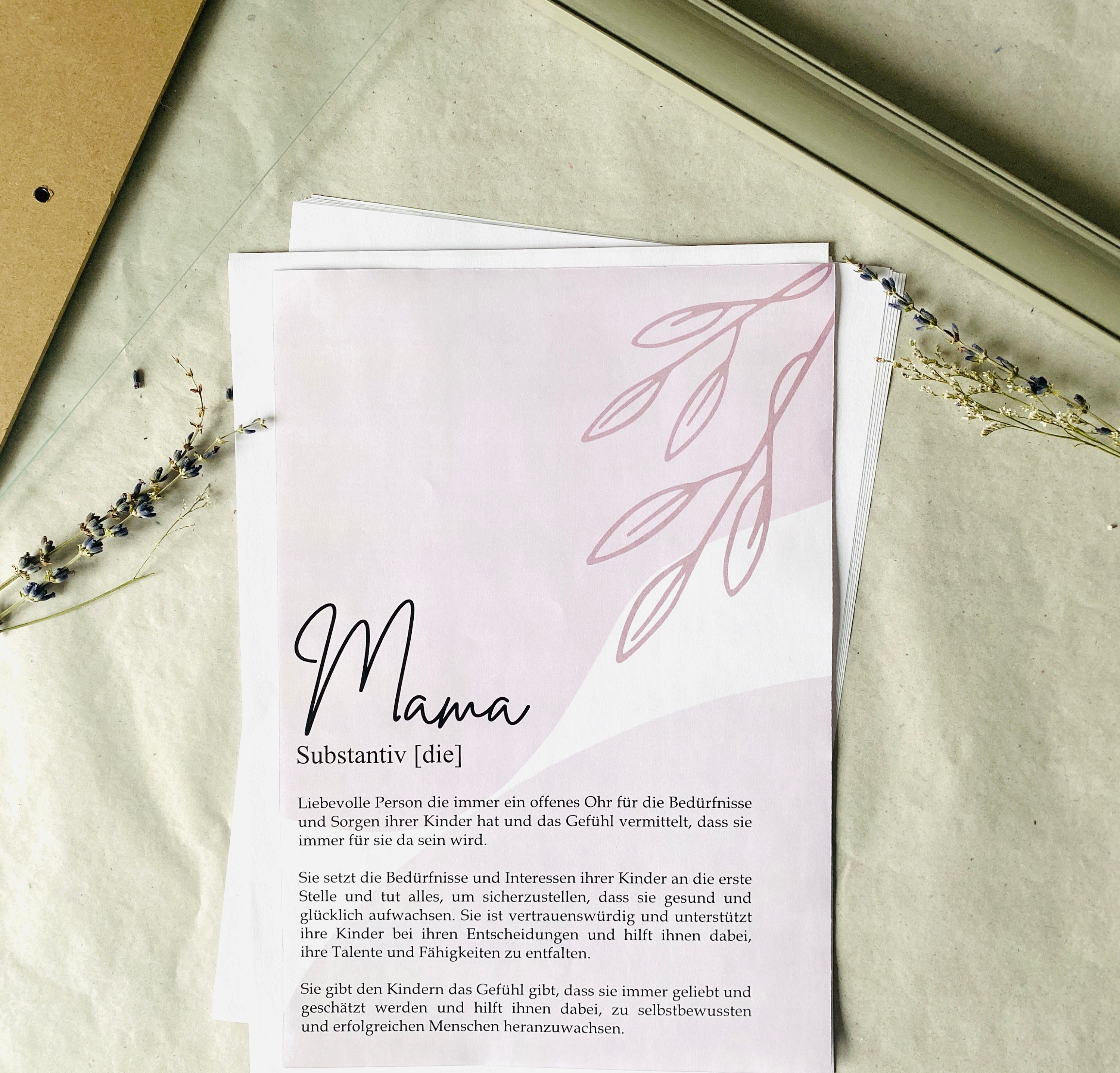 Mother's Day PDF Template to Print, Last Minute Mother's Day Gift ...