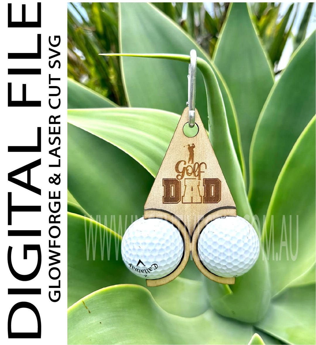 Golf Ball Holder Engraved Layered Laser Cut SVG, Digital File ...