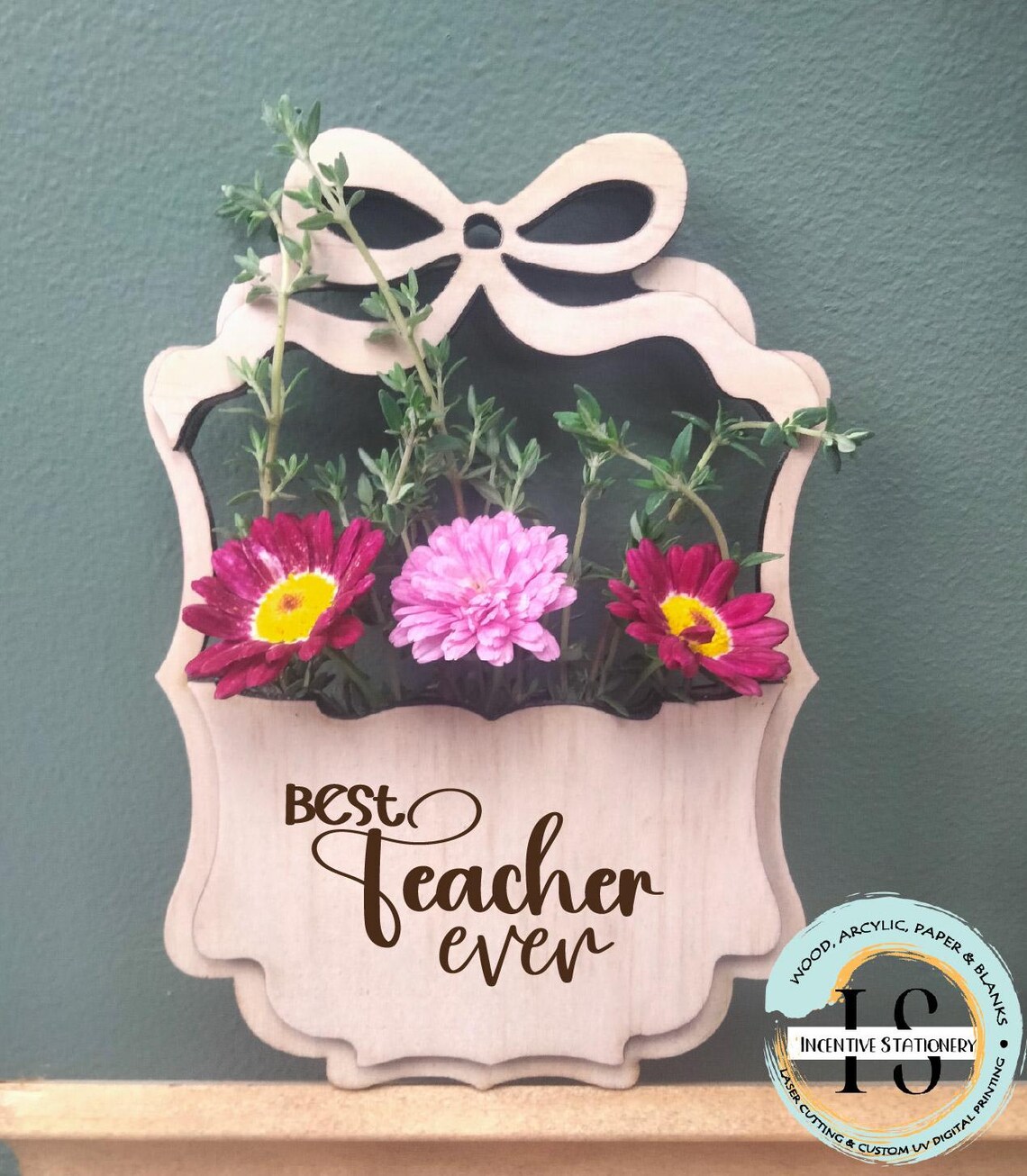 Teacher Appreciation Gift: Laser Cut Flower Frame SVG (digital Download ...