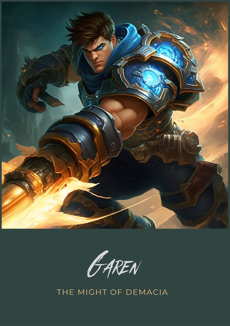 Garen | League of Legends Poster Art | Wall Decor | League of Legends ...