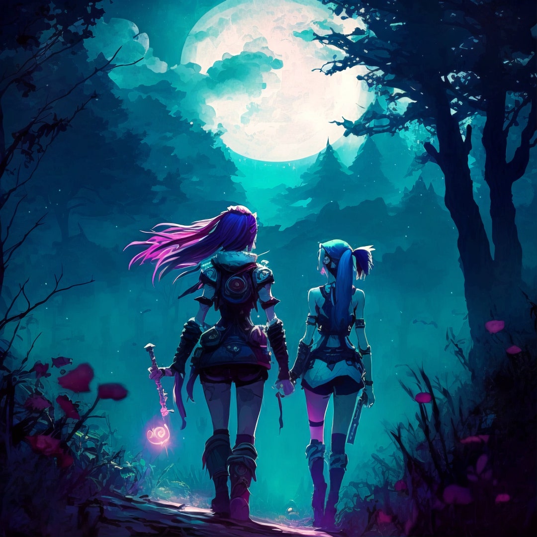 Jinx & Vi | League of Legends Poster Art | Wall Decor | League of ...