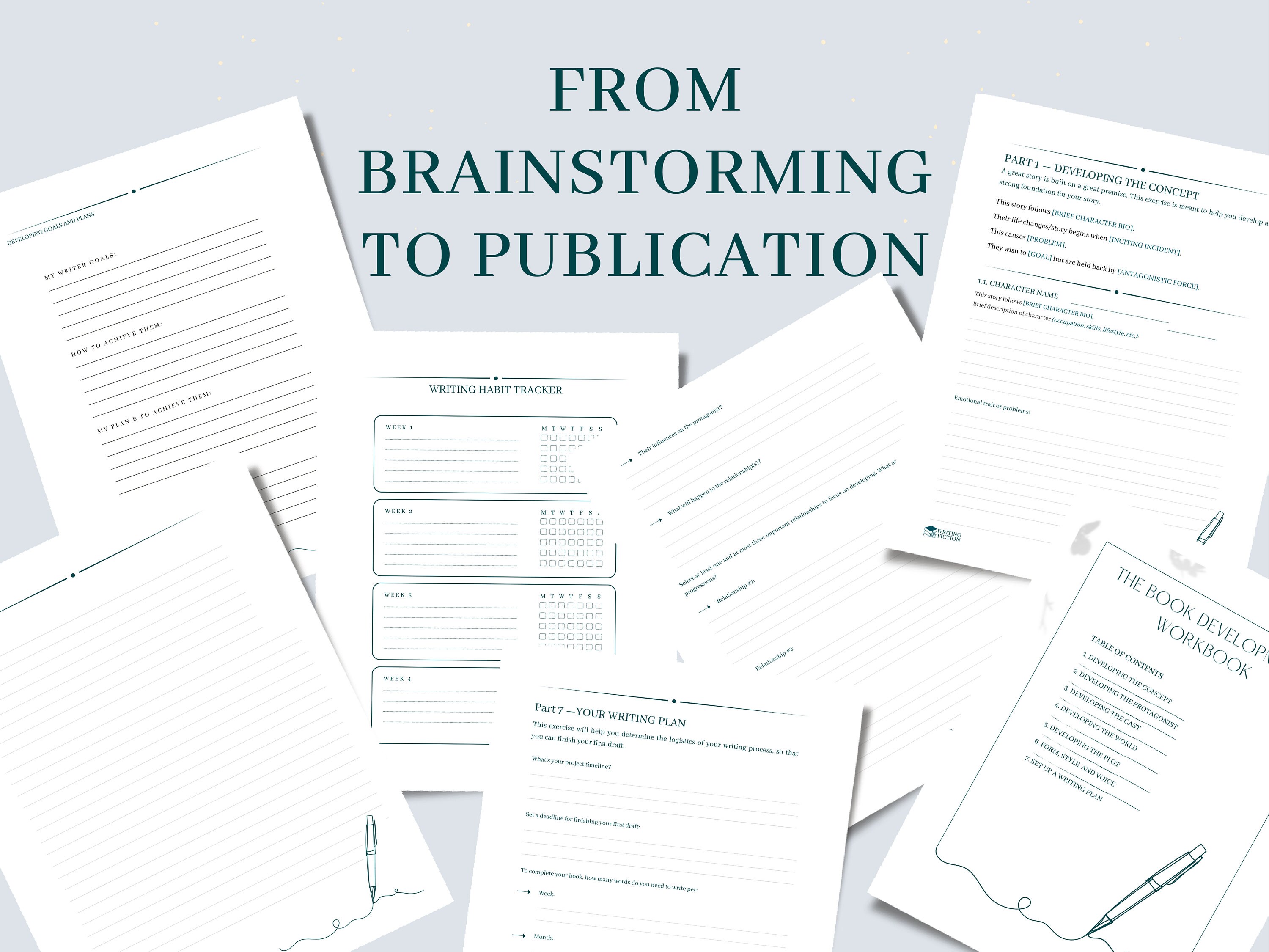 Story Development Workbook | Book Writing Planner | Novel Planner ...
