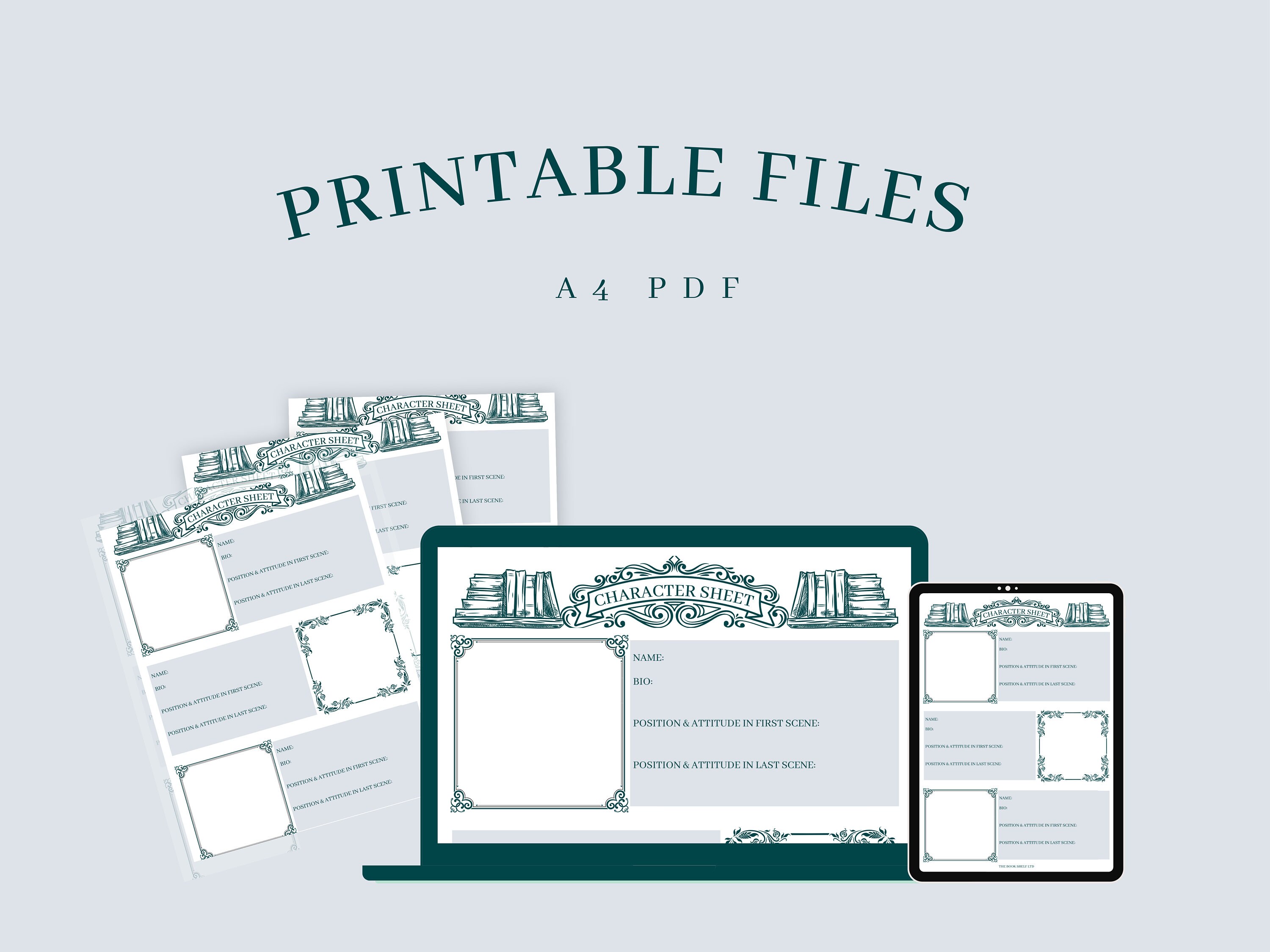 Character Worksheet Tracker | Book Character Tracker | Novel Character ...