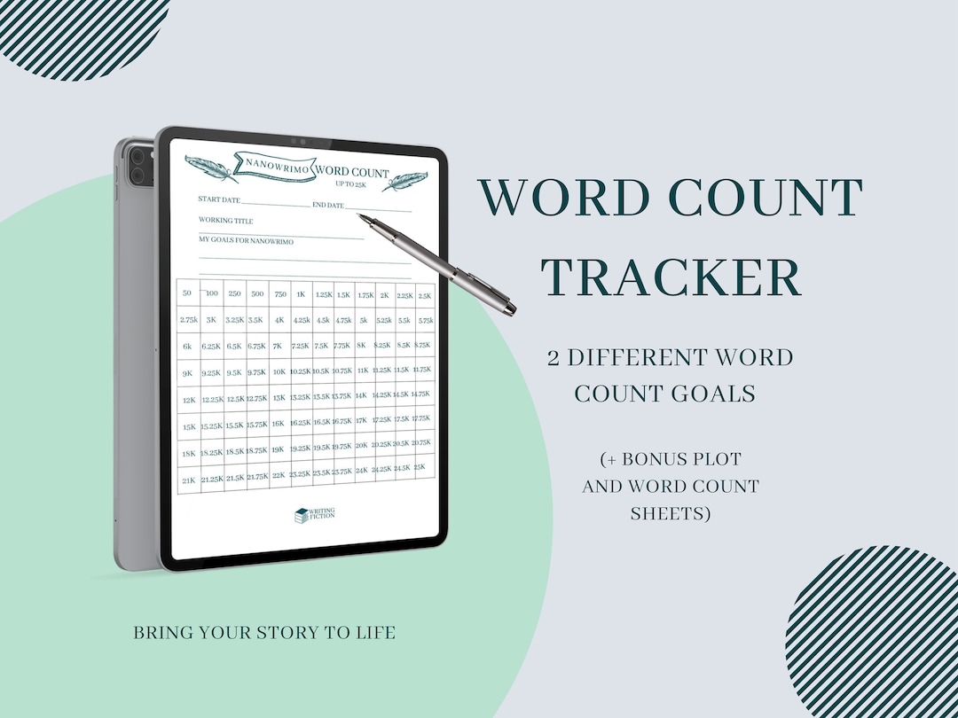 Nanowrimo Daily Word Count Tracker | Nanowrimo Word Count Tracker ...
