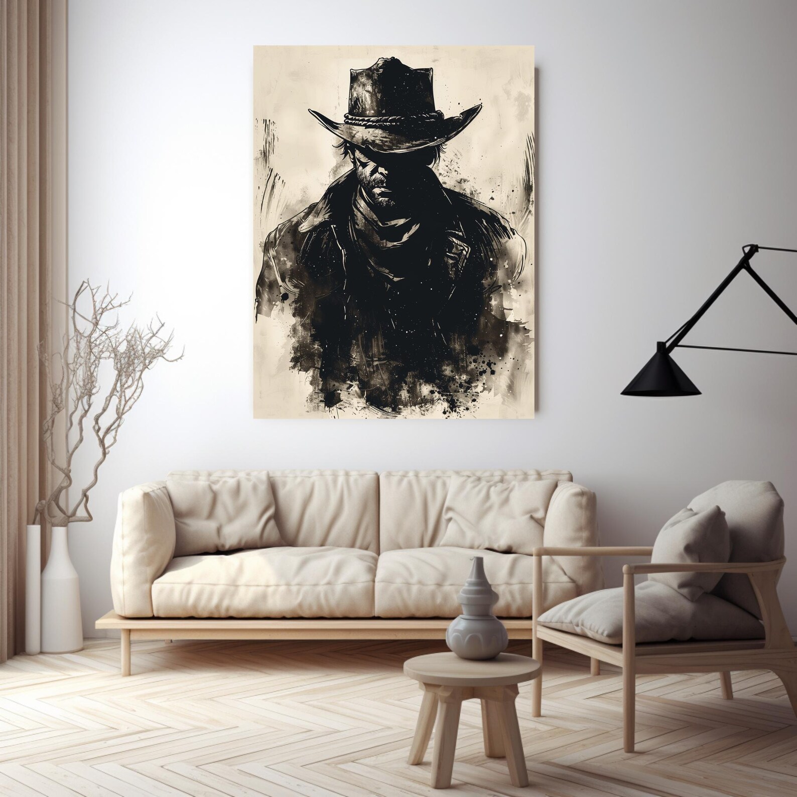Cowboy Abstract Art| Western Print|printable Wall Art|cowboy Poster ...