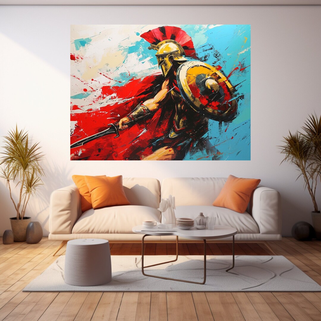 Spartan Warrior Abstract Art spartan Poster Spartan Warrior Wall Art ...