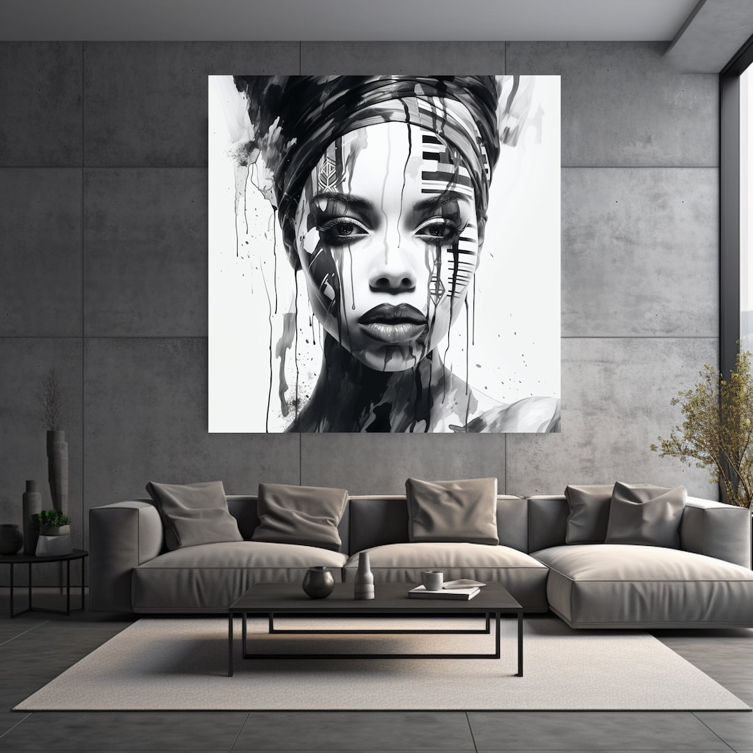 African Woman Abstract Artprintable Wall Art African Woman Wall Art