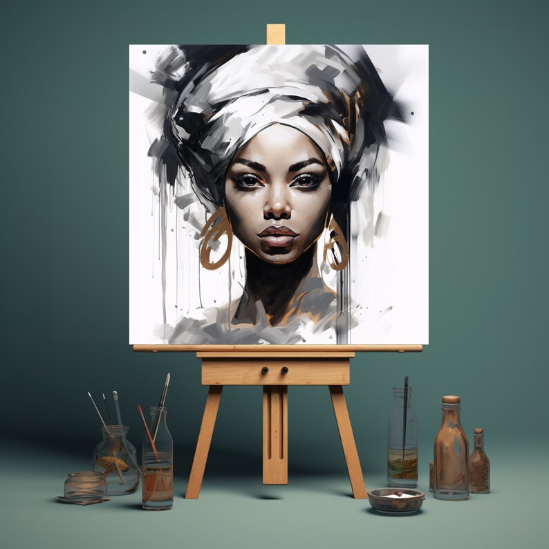 African Woman Abstract Artprintable Wall Art African Woman Wall Art ...