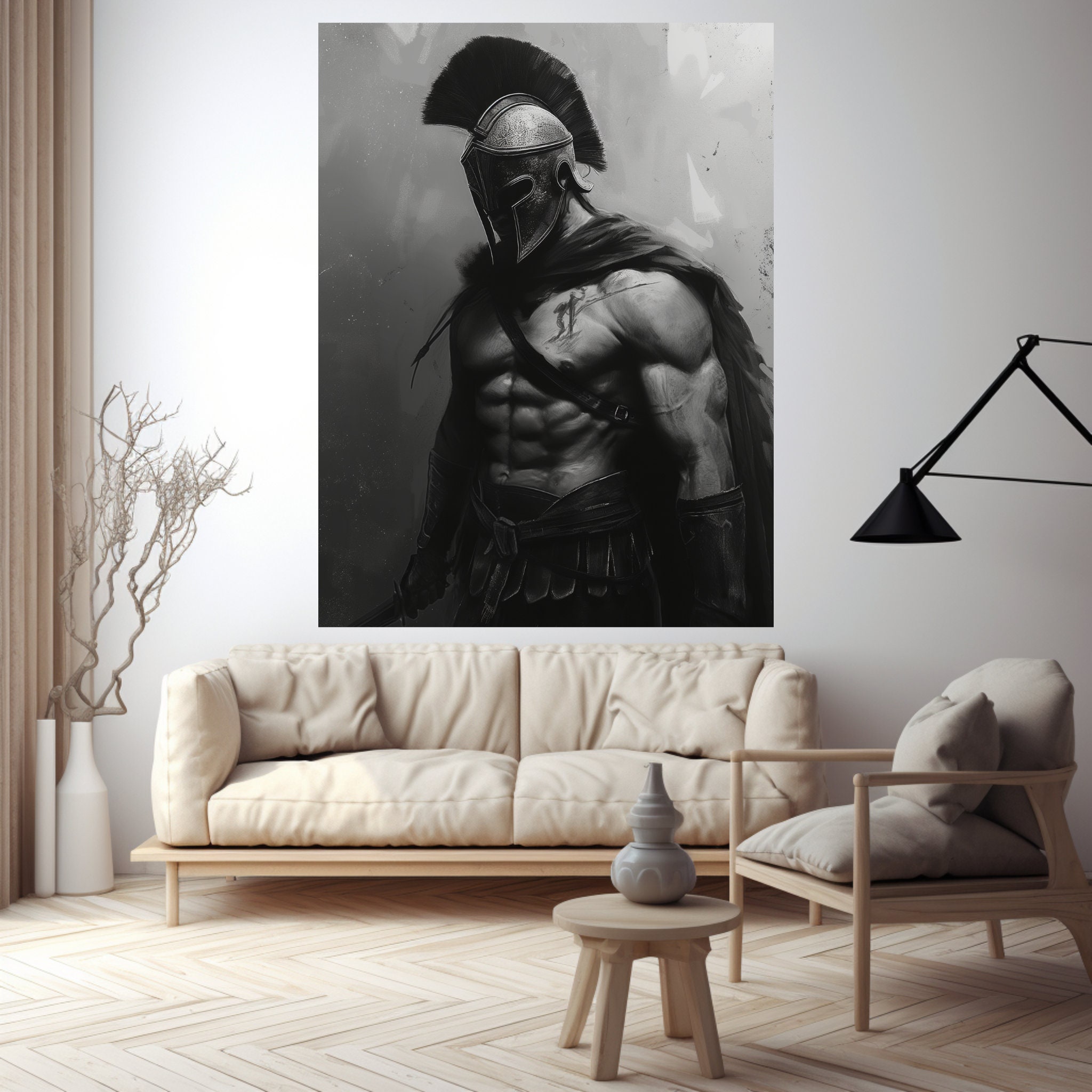 Spartan Warrior Abstract Art spartan Poster Spartan Warrior Wall Art ...