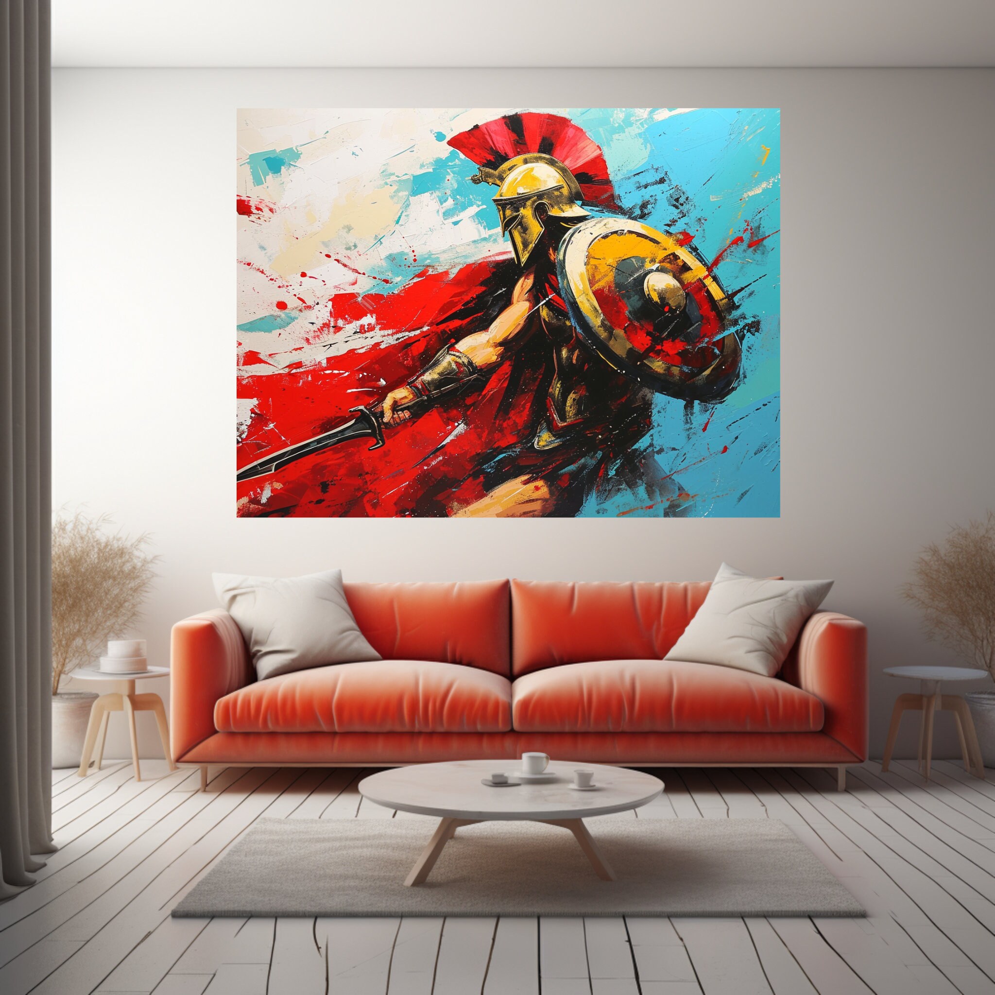 Spartan Warrior Abstract Art spartan Poster Spartan Warrior Wall Art ...