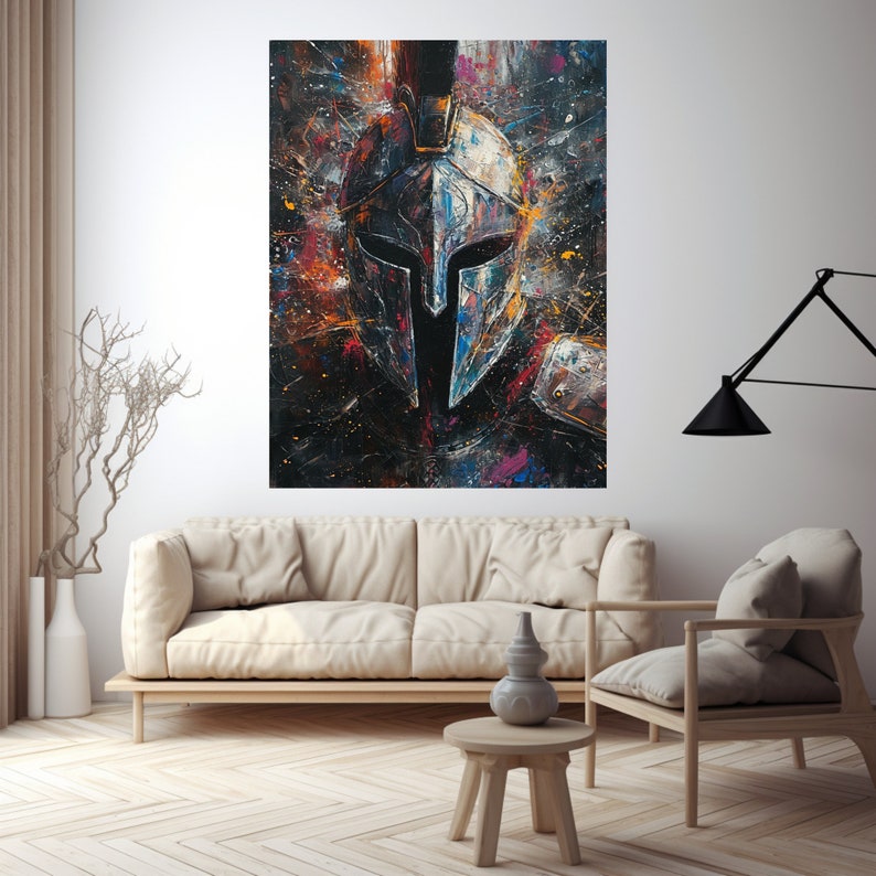 Spartan Warrior Abstract Art |spartan Poster | Spartan Warrior Wall Art ...