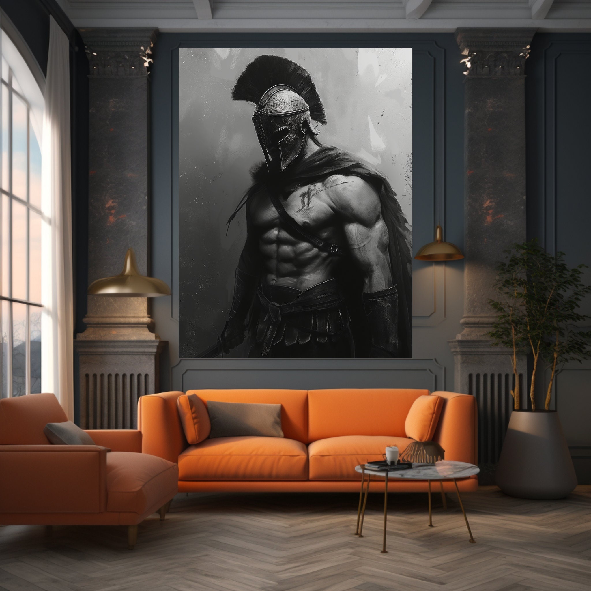 Spartan Warrior Abstract Art spartan Poster Spartan Warrior Wall Art ...