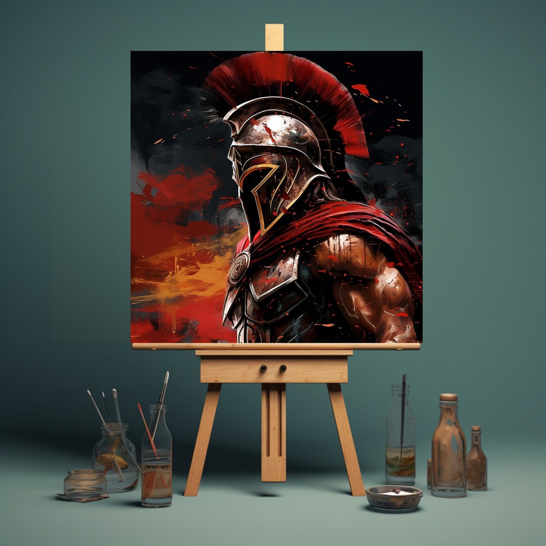 Spartan Warrior Abstract Print |spartan Poster | Spartan Warrior Wall ...
