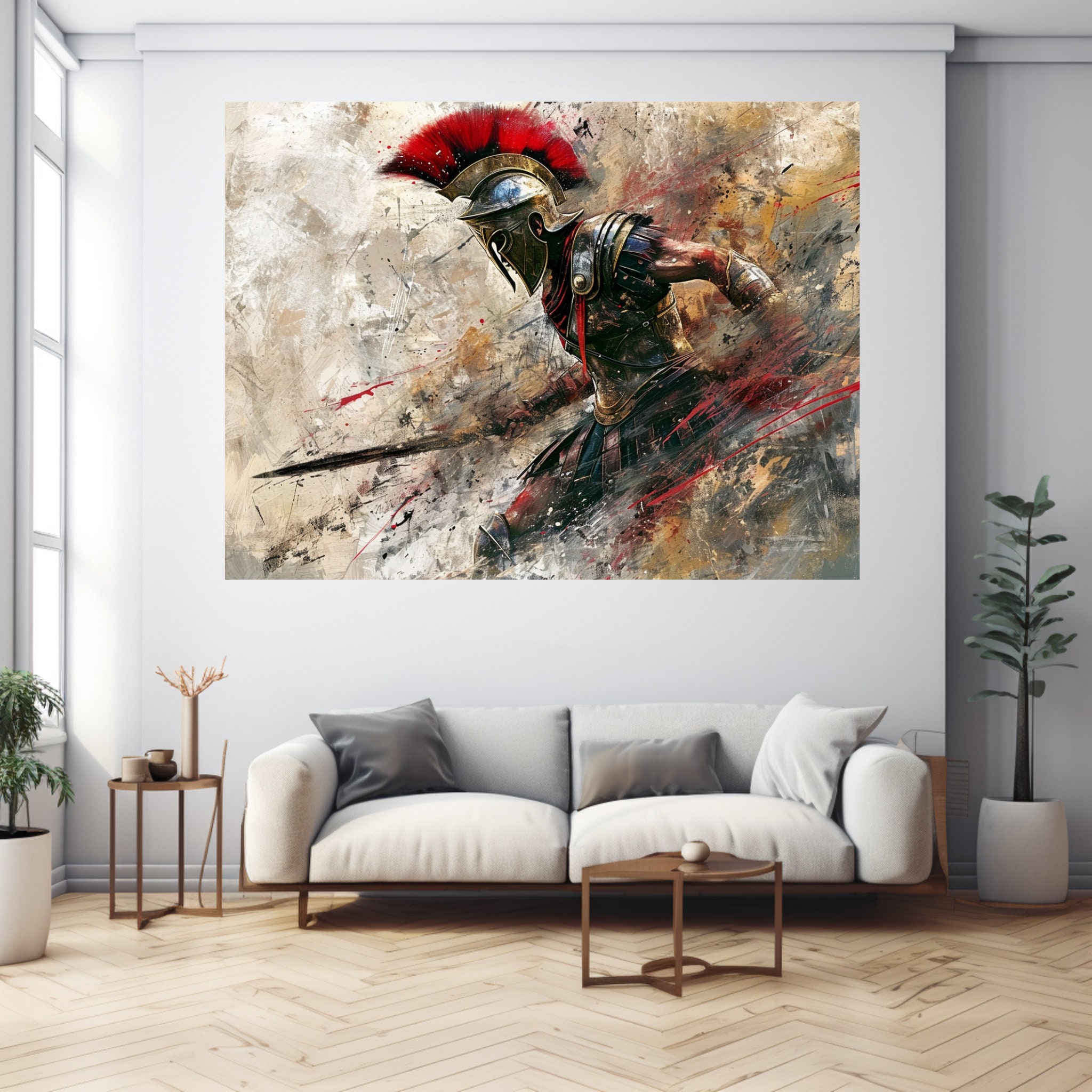 Spartan Warrior Abstract Art spartan Poster Spartan Warrior Wall Art ...