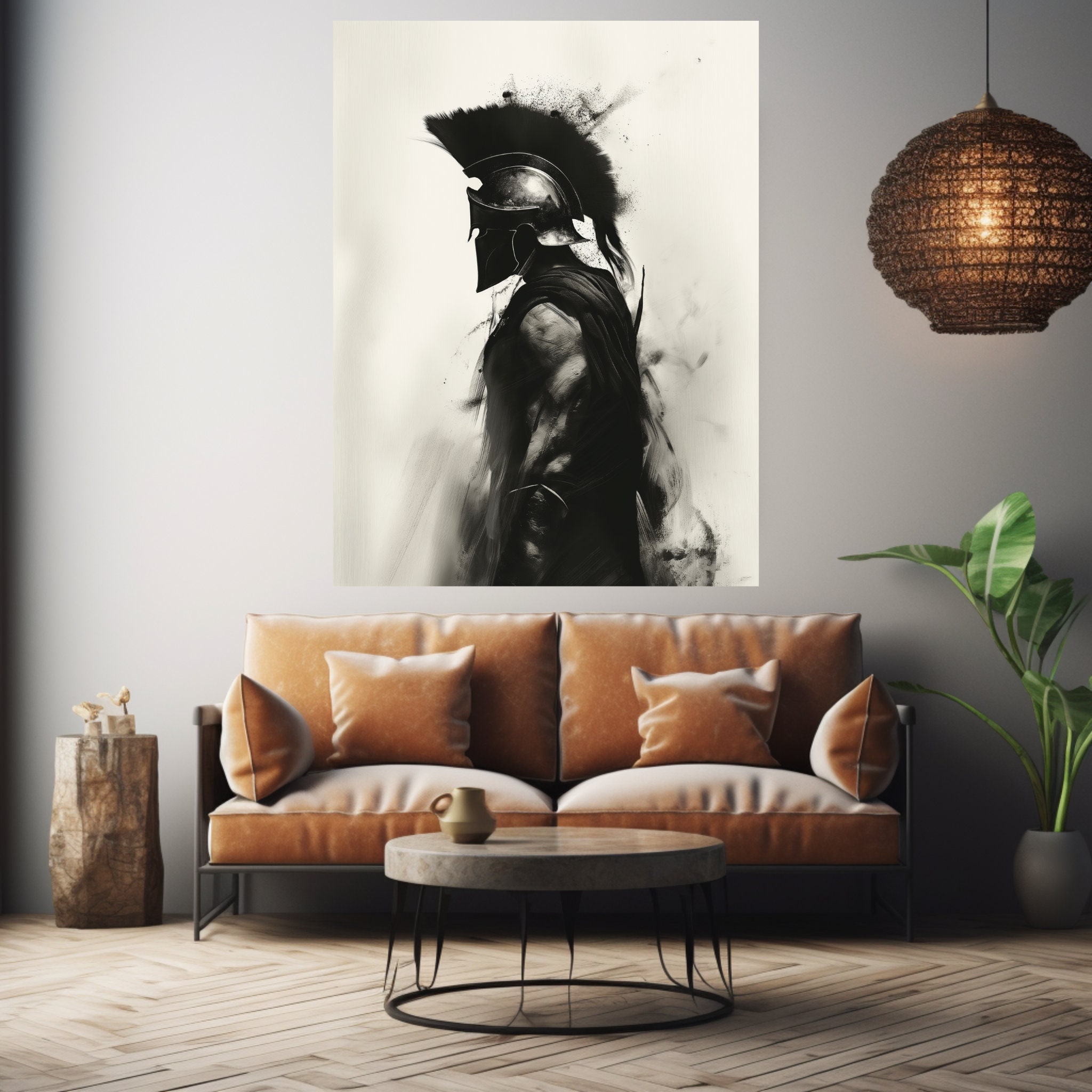 Spartan Warrior Abstract Art spartan Poster Spartan Warrior Wall Art ...