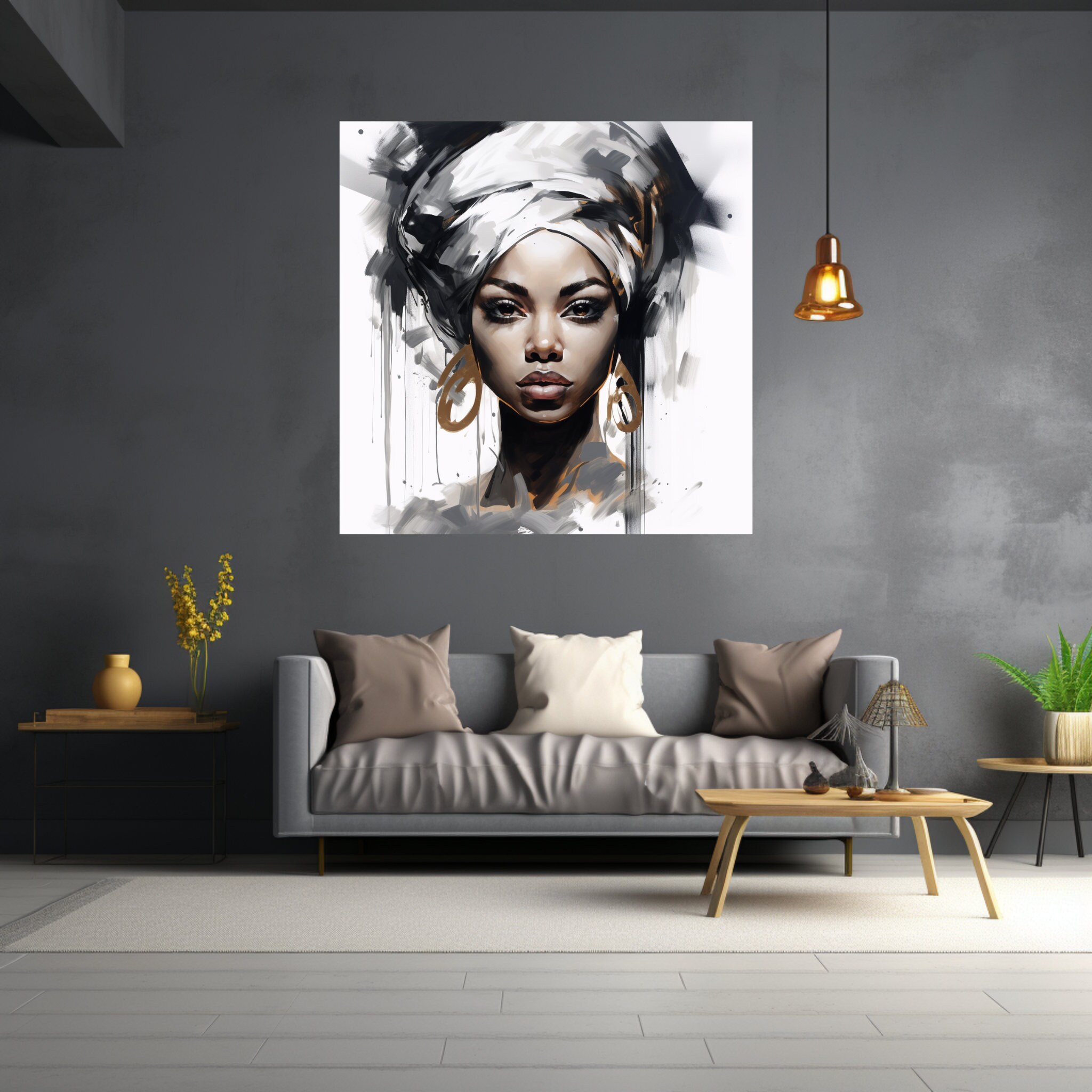 African Woman Abstract Artprintable Wall Art African Woman Wall Art ...