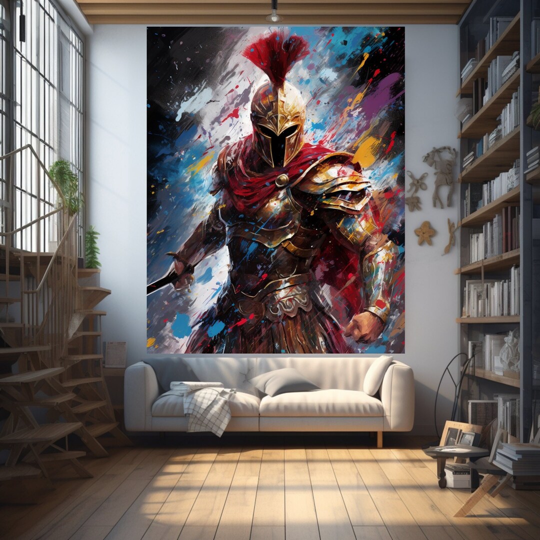Spartan Warrior Abstract Art |spartan Poster | Spartan Warrior Wall Art ...