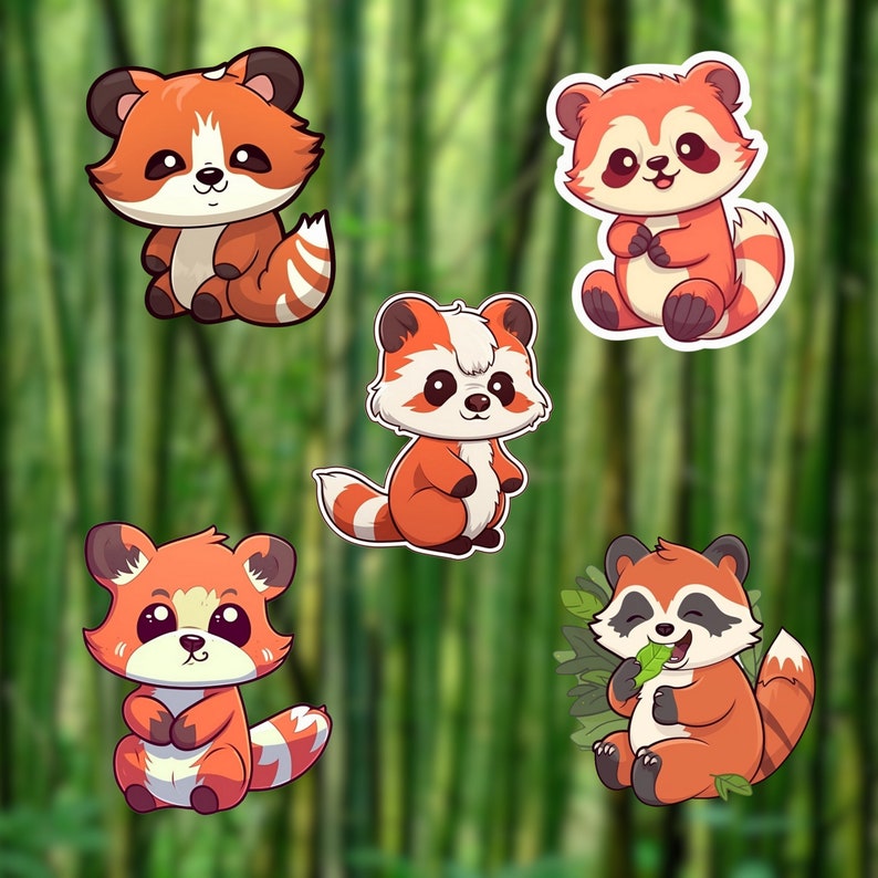 Cute Red Panda | Red Panda Sticker | Red Panda Digital Sticker ...