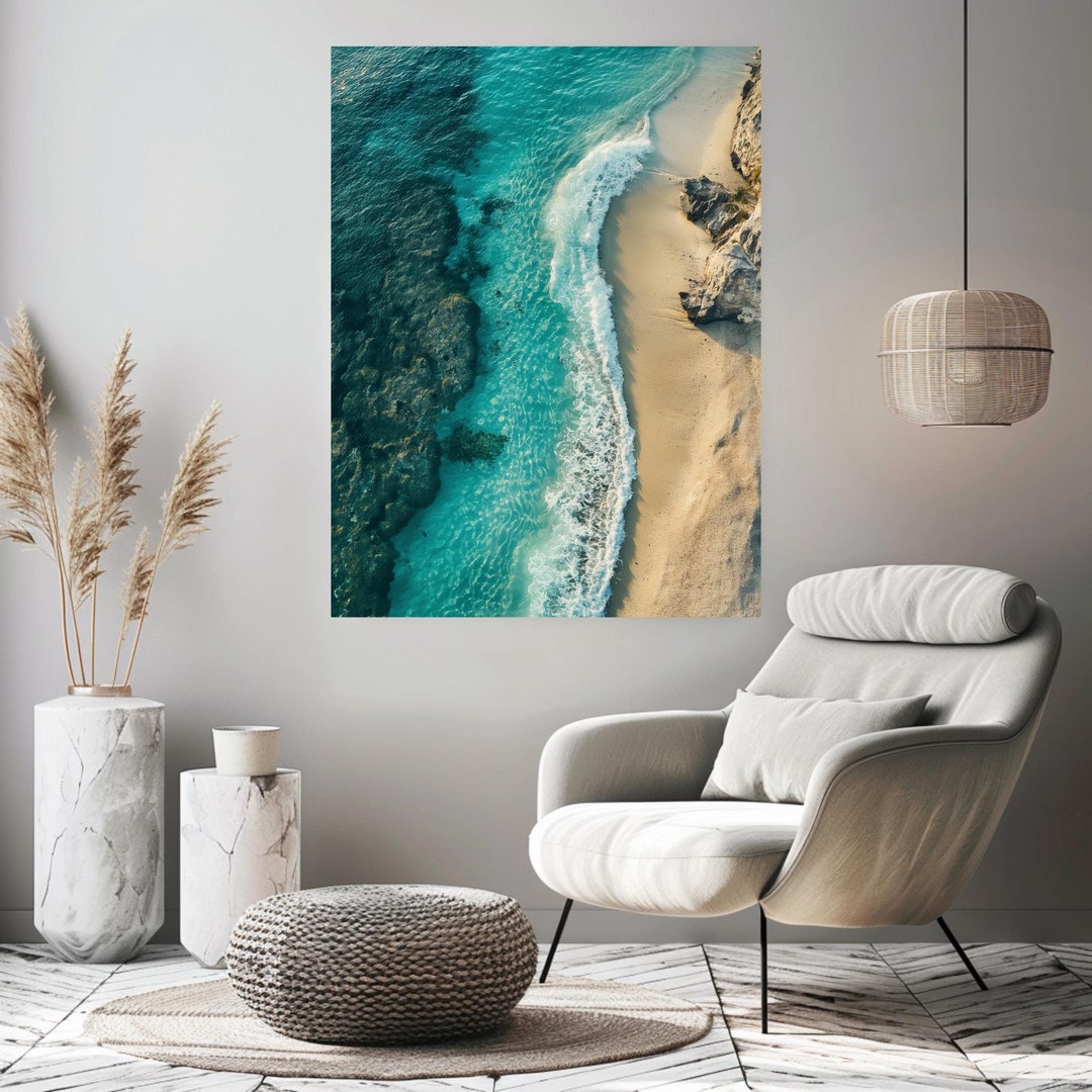 Beach Abstract Art |beach Poster | Ocean Wall Art| Sea Digital Download ...