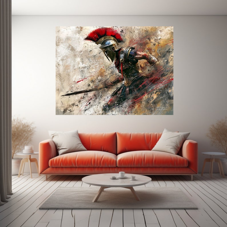 Spartan Warrior Abstract Art spartan Poster Spartan Warrior Wall Art ...