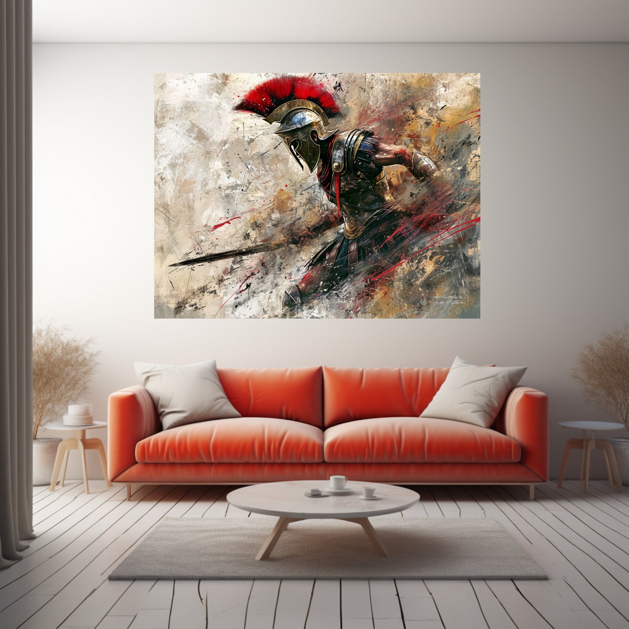 Spartan Warrior Abstract Art spartan Poster Spartan Warrior Wall Art ...