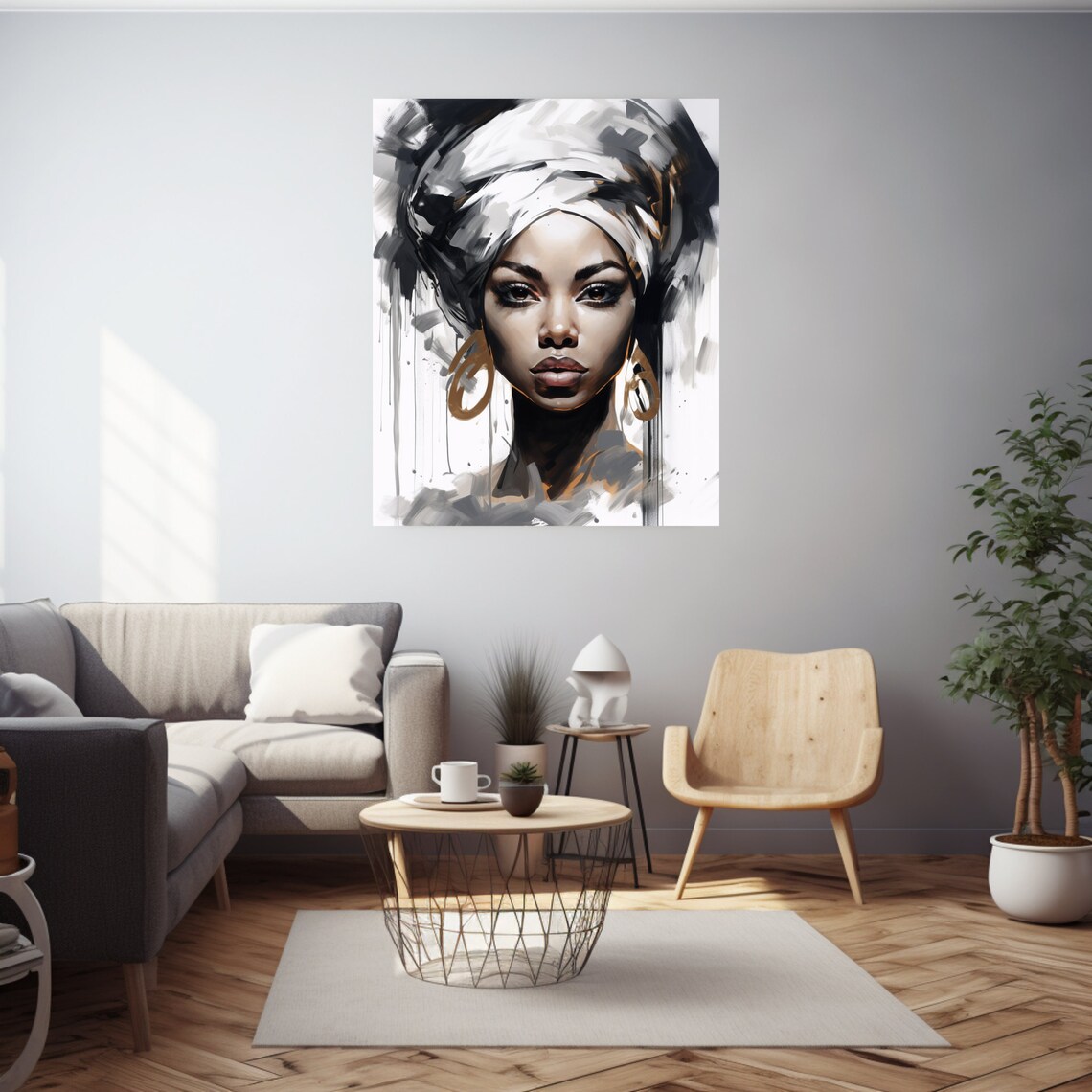 African Woman Abstract Artprintable Wall Art African Woman Wall Art ...