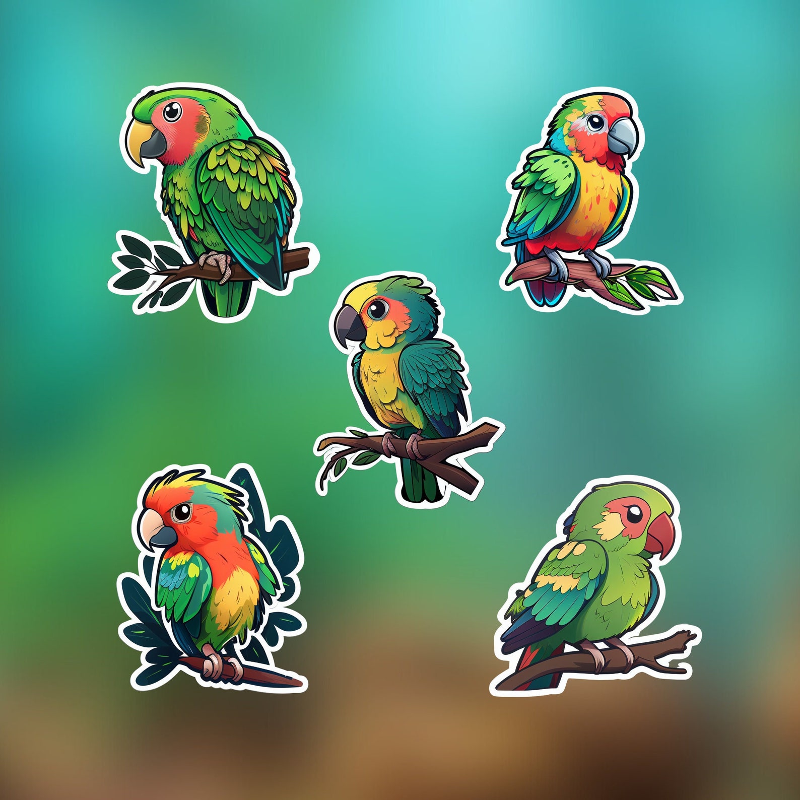 Cute Parrot | Cute Parrot Sticker | Cute Parrots Digital Sticker ...