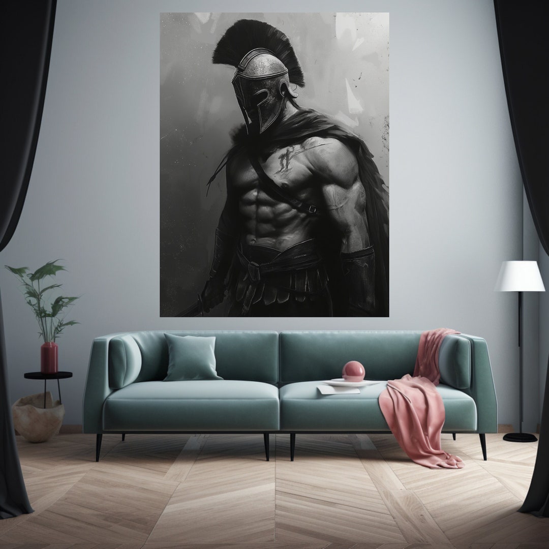 Spartan Warrior Abstract Art spartan Poster Spartan Warrior Wall Art ...