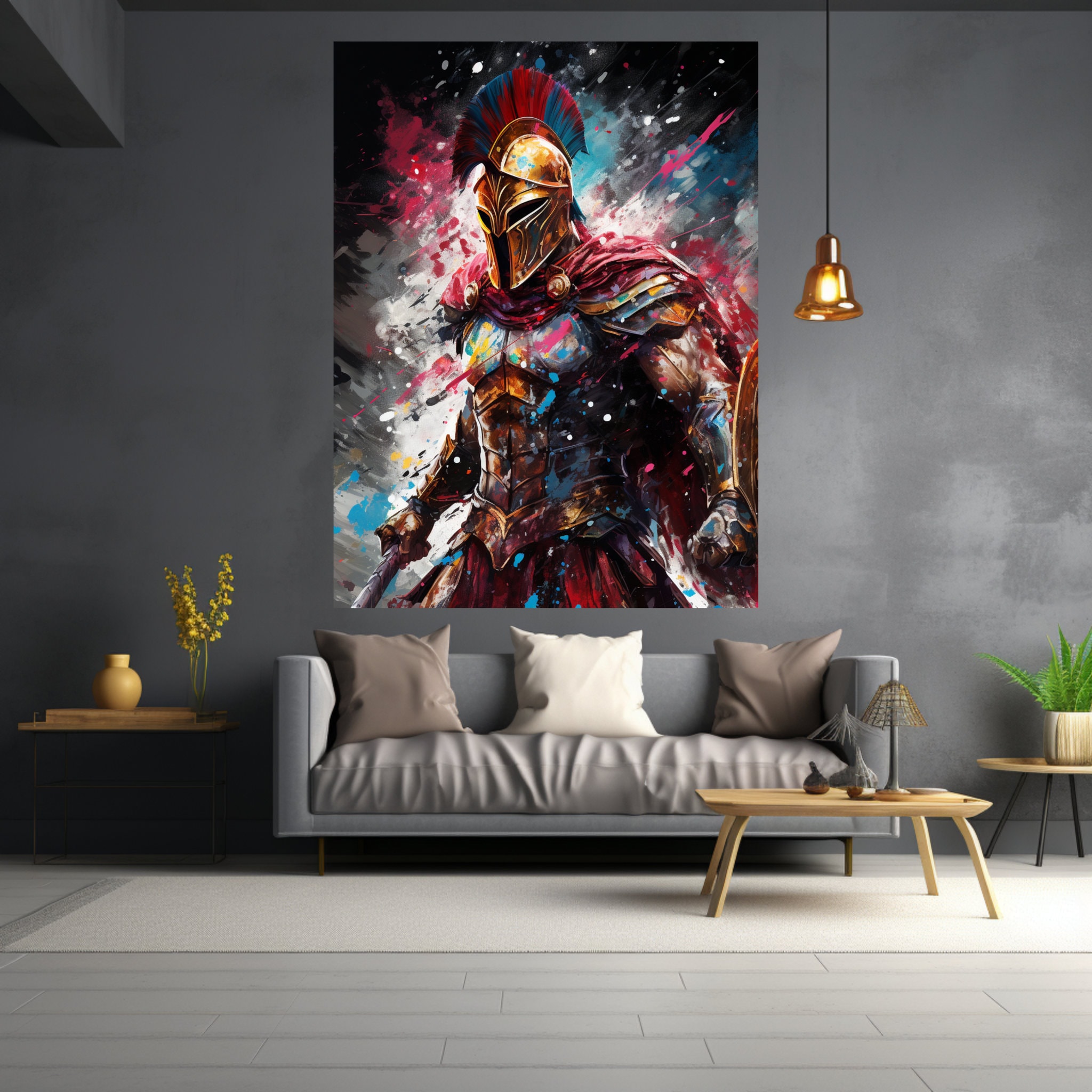 Spartan Warrior Abstract Art spartan Poster Spartan Warrior Wall Art ...