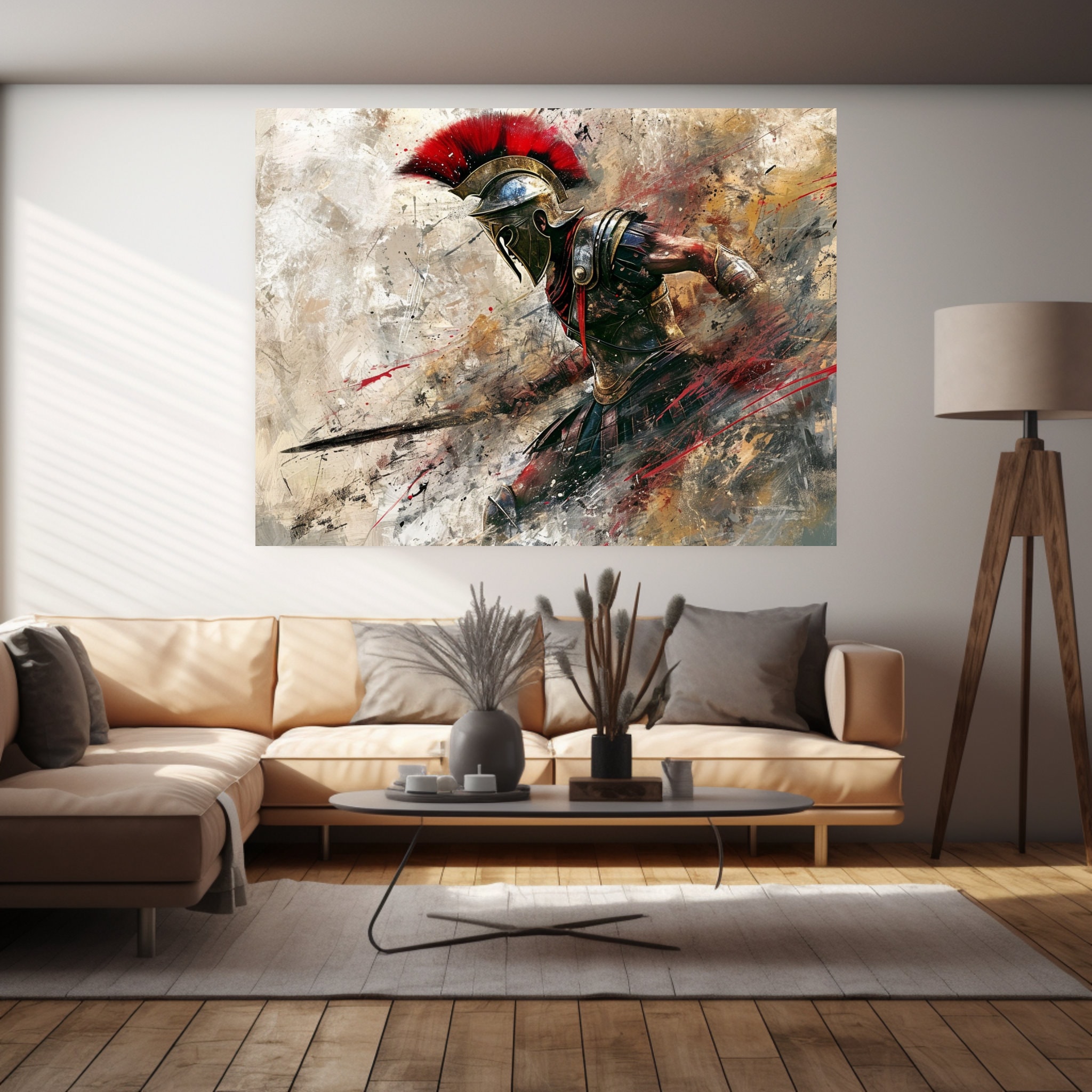 Spartan Warrior Abstract Art spartan Poster Spartan Warrior Wall Art ...