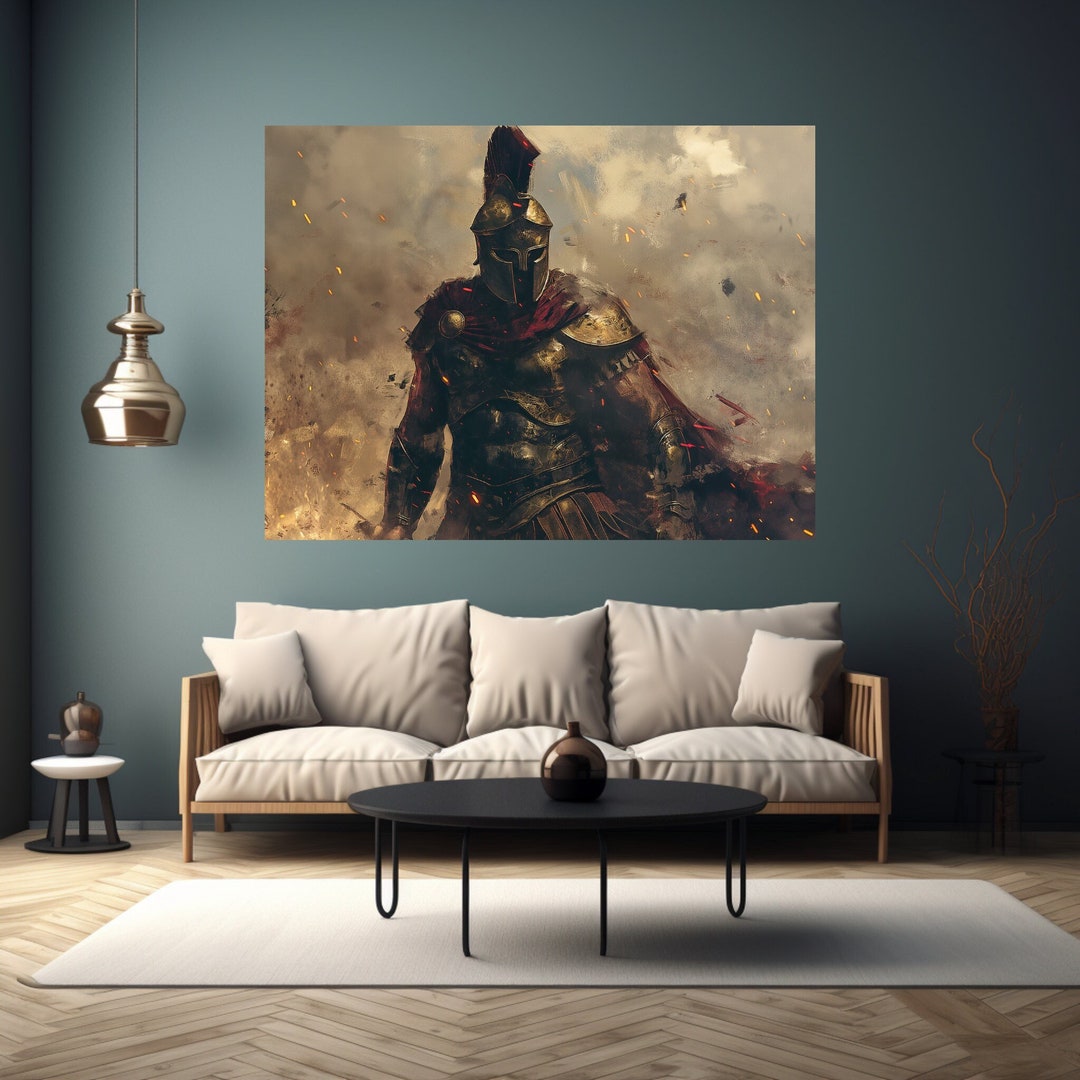 Spartan Warrior Abstract Art |spartan Poster | Spartan Warrior Wall Art ...