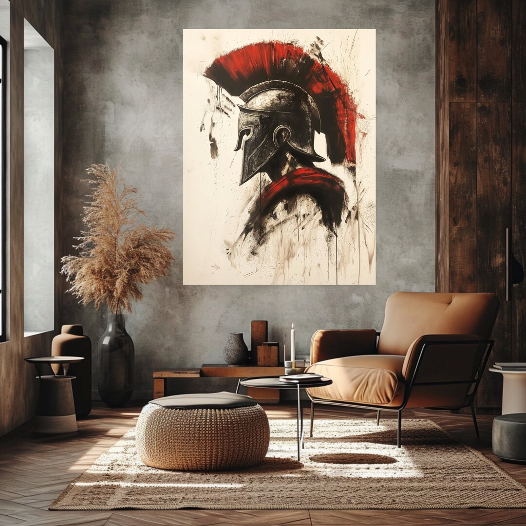 Spartan Warrior Abstract Art |spartan Poster | Spartan Warrior Wall Art ...