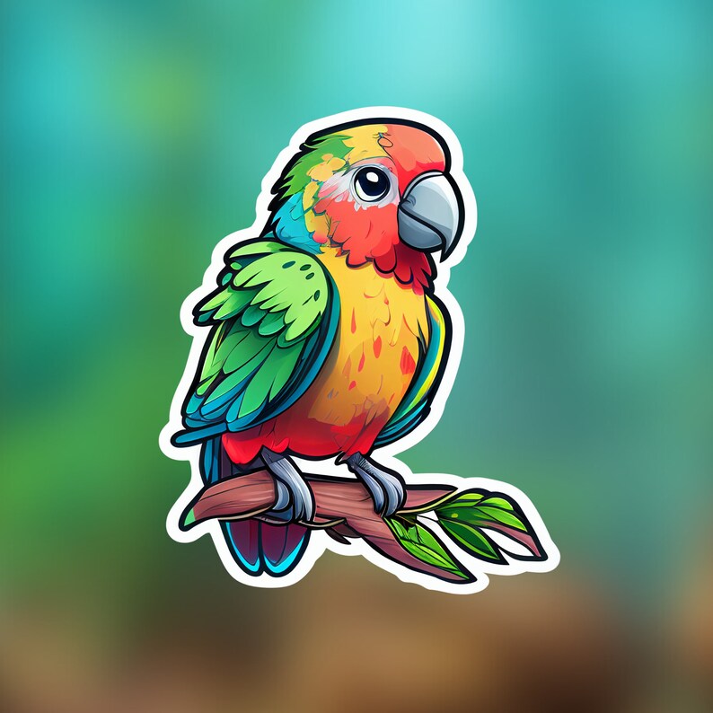 Cute Parrot | Cute Parrot Sticker | Cute Parrots Digital Sticker ...