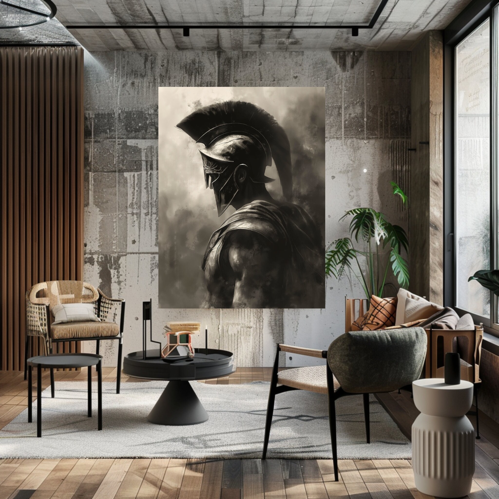 Spartan Warrior Abstract Art spartan Poster Spartan Warrior Wall Art ...