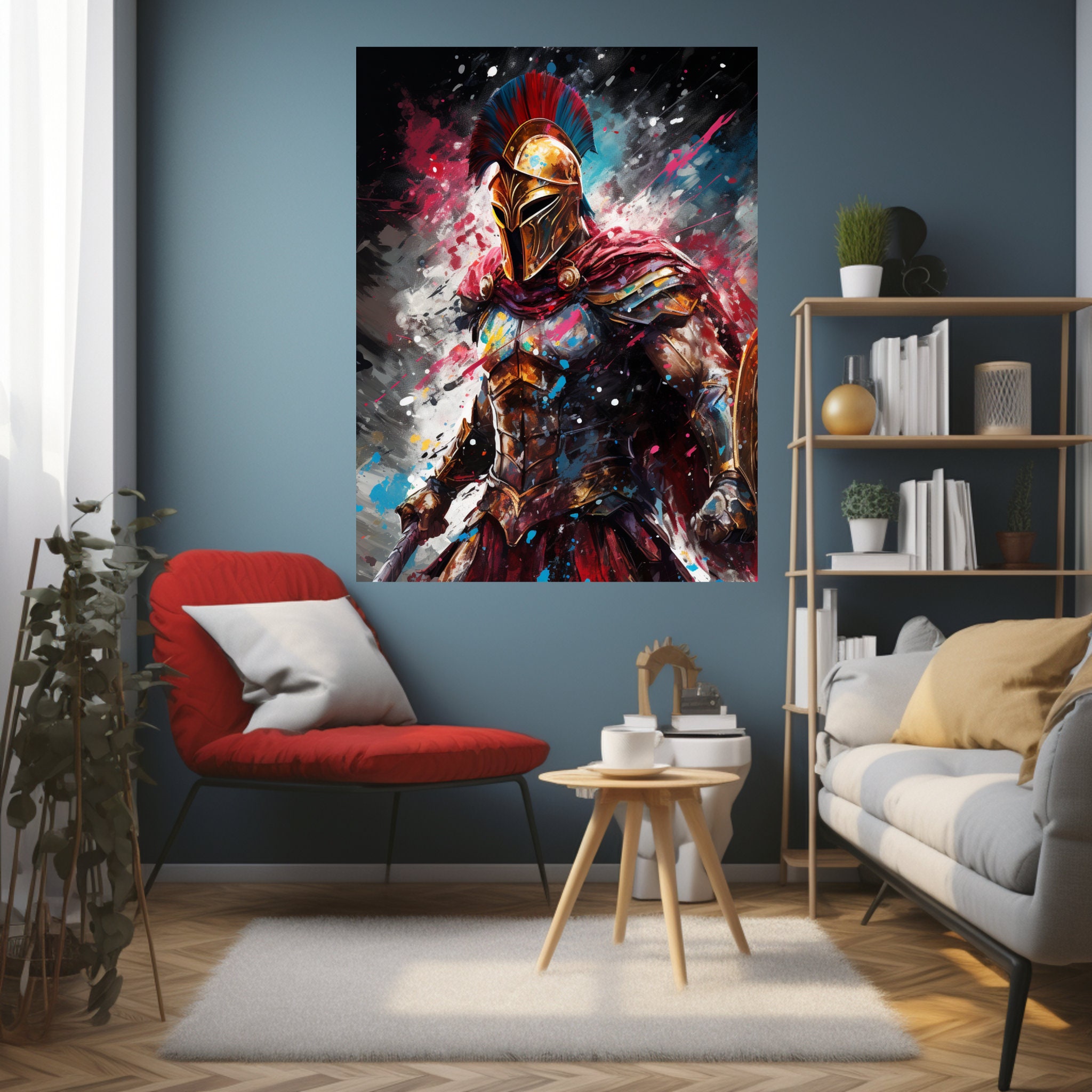 Spartan Warrior Abstract Art spartan Poster Spartan Warrior Wall Art ...