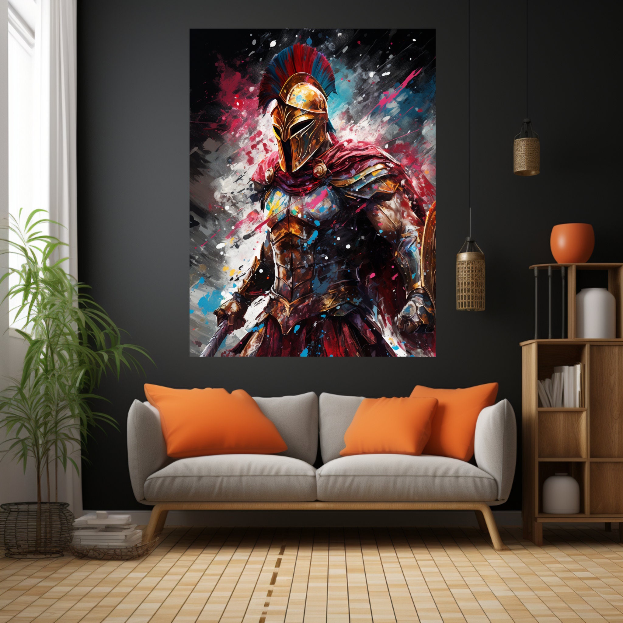 Spartan Warrior Abstract Art spartan Poster Spartan Warrior Wall Art ...