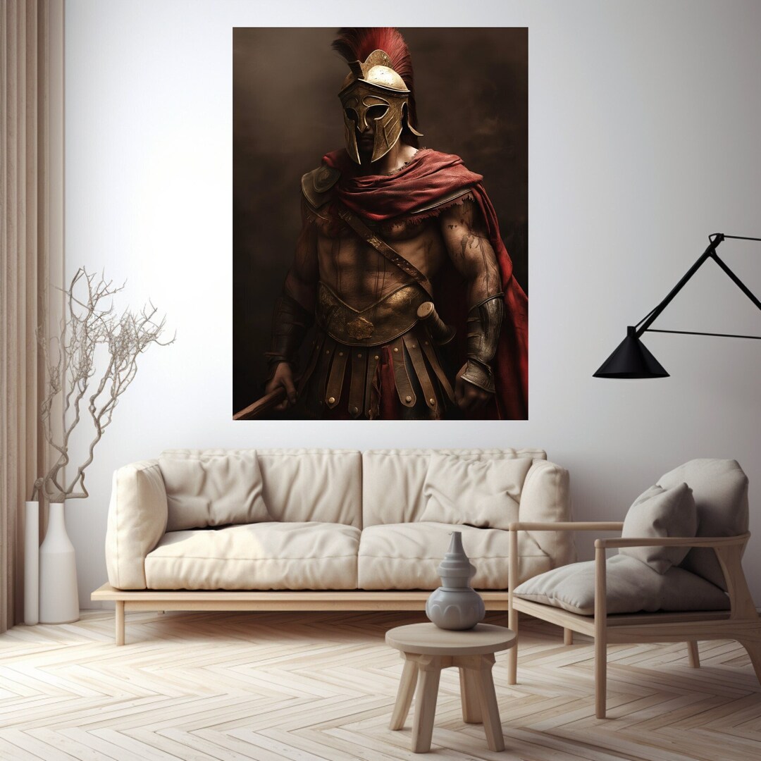Spartan Warrior Abstract Art |spartan Poster | Spartan Warrior Wall Art ...