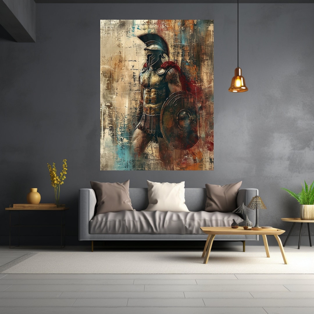 Spartan Warrior Abstract Art spartan Poster Spartan Warrior Wall Art ...