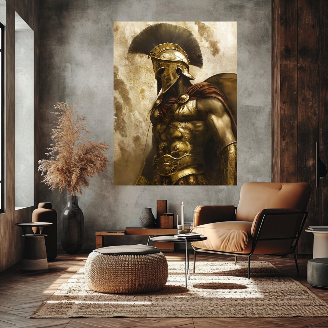 Spartan Warrior Abstract Art spartan Poster Spartan Warrior Wall Art ...