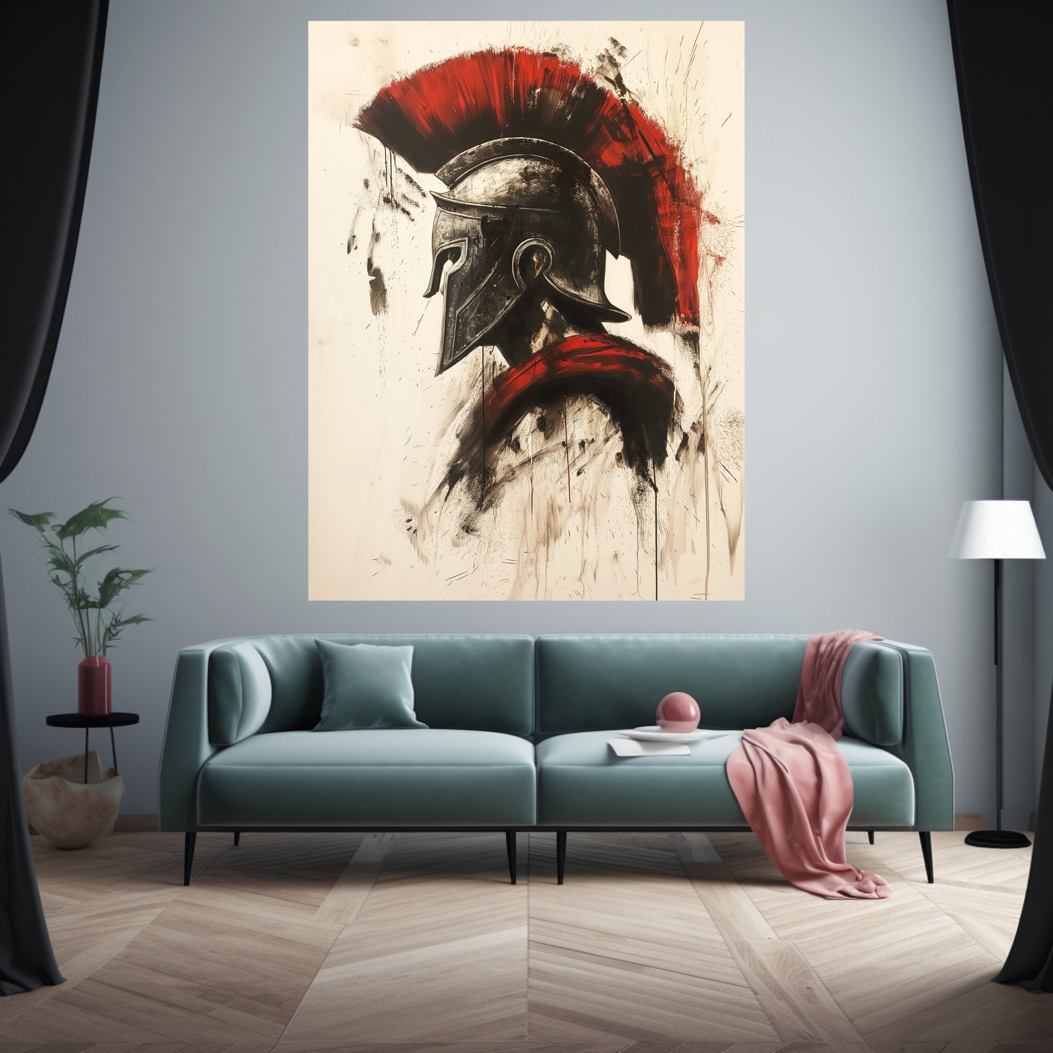 Spartan Warrior Abstract Art |spartan Poster | Spartan Warrior Wall Art ...