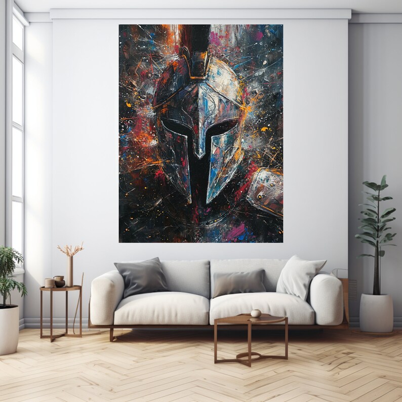 Spartan Warrior Abstract Art |spartan Poster | Spartan Warrior Wall Art ...