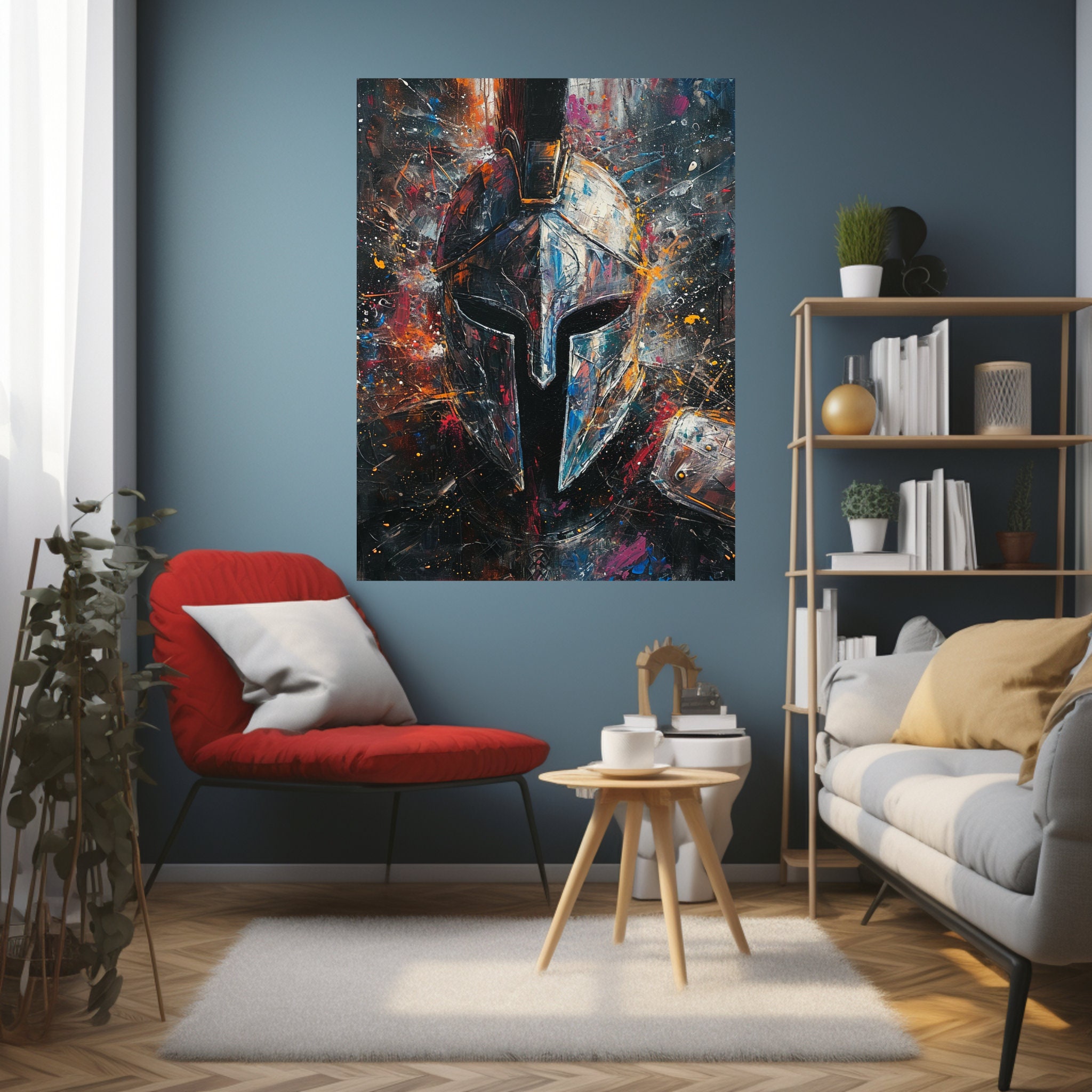 Spartan Warrior Abstract Art |spartan Poster | Spartan Warrior Wall Art ...